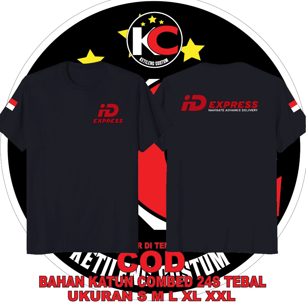 Jual KAOS EKSPEDISI ID EXPRESS BAHAN COTTON COMBED 24S TEBAL BISA COD KAOS DISTRO KAOS KEREN ...
