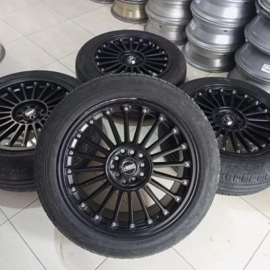 Jual VELG MOBIL JJC HSR R17X7,5 PCD 5X100, 5X114 ET42 + BAN DUNLOP 205 ...