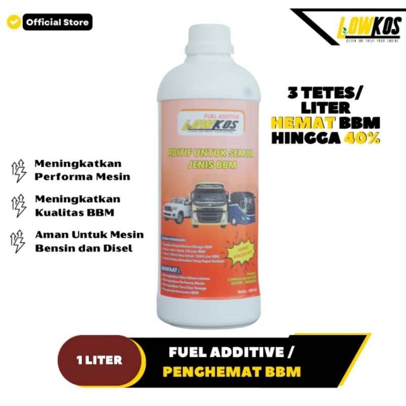 Jual LOWKOS Penghemat BBM Terbaik 1000ml Aditif Bahan Bakar untuk Motor ...