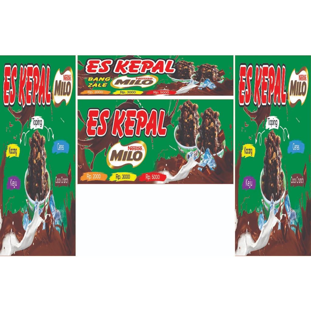 Jual Stiker gerobak es kepal millo | Shopee Indonesia