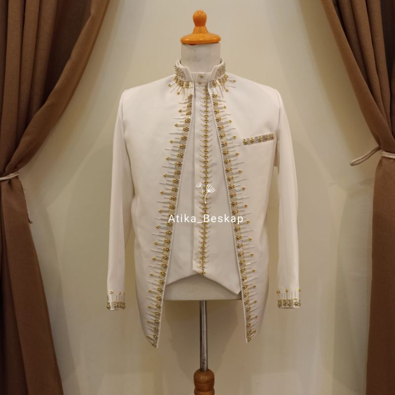 Jual beskap pengantin / beskap basofi denim / basofi / beskap pengantin ...