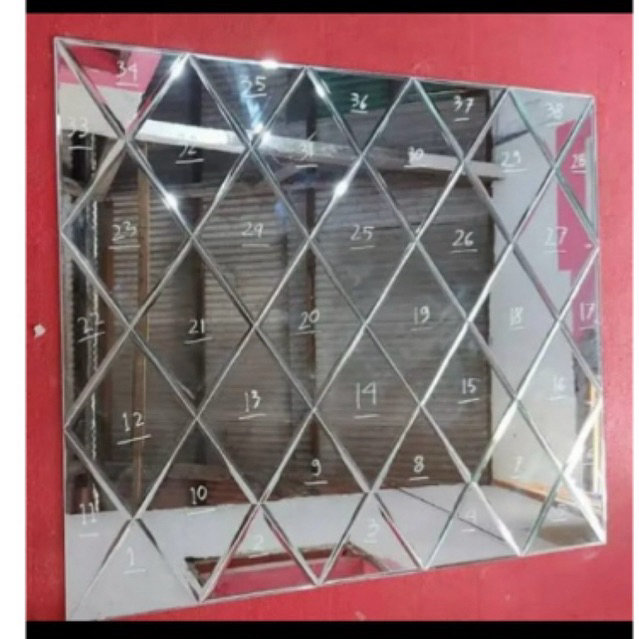 Jual Custom 110x170 Tebal 5mili Bevel 1cm FREE PACKING KAYU DAN DOUBLE ...