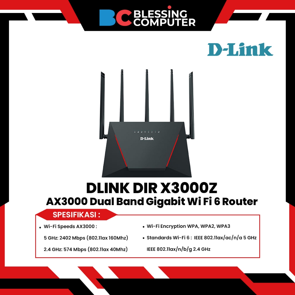 Jual DLINK DIR X3000Z AX3000 Dual Band Gigabit Wi-Fi 6 Router | Shopee Indonesia