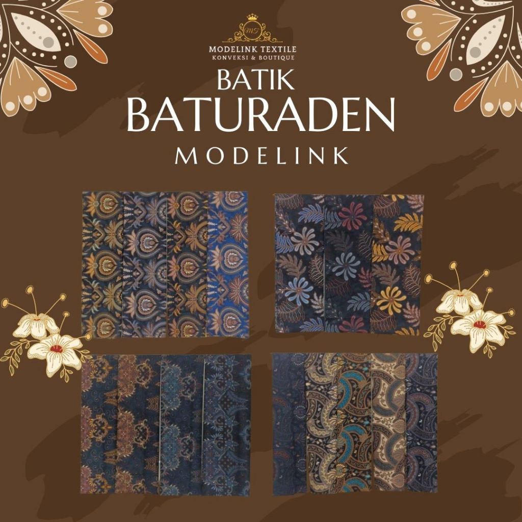 Jual BATIK BATURADEN MODELINK TEXTILE BATIK POTONGAN MOTIF BATIK ...