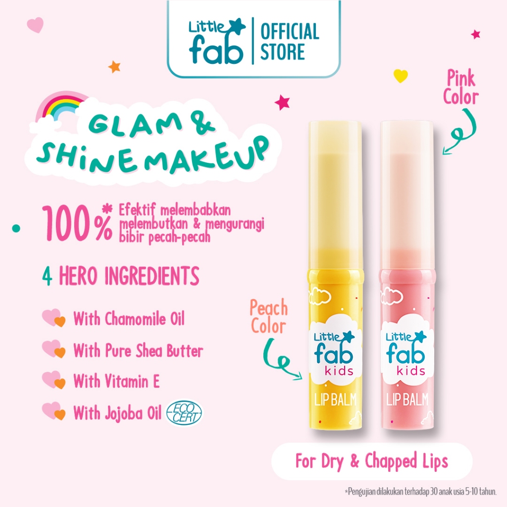 Jual Little Fab Kids - Lip Balm | Kosmetik Kecantikan Anak | Make Up ...