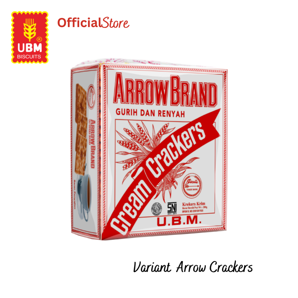 Jual UBM Biscuit Cream Crackers 350gr (Arrow Brand) - Asin | Shopee ...