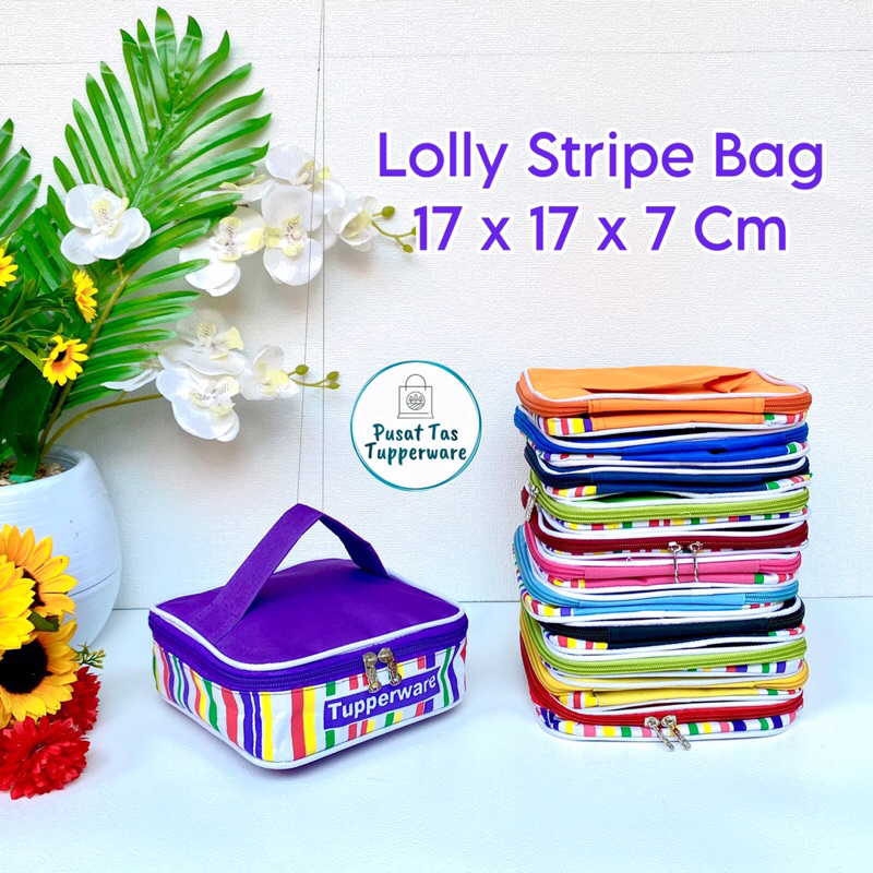 Jual Tas Bekal Lolly Tupperware Motif Stripe / Tas Bekal Tupperware ...