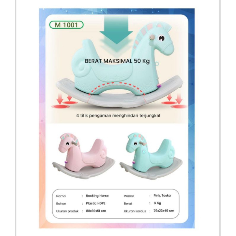 Jual MAINAN ANAK KUDA KUDAAN M1001/ROCKING HORSE | Shopee Indonesia