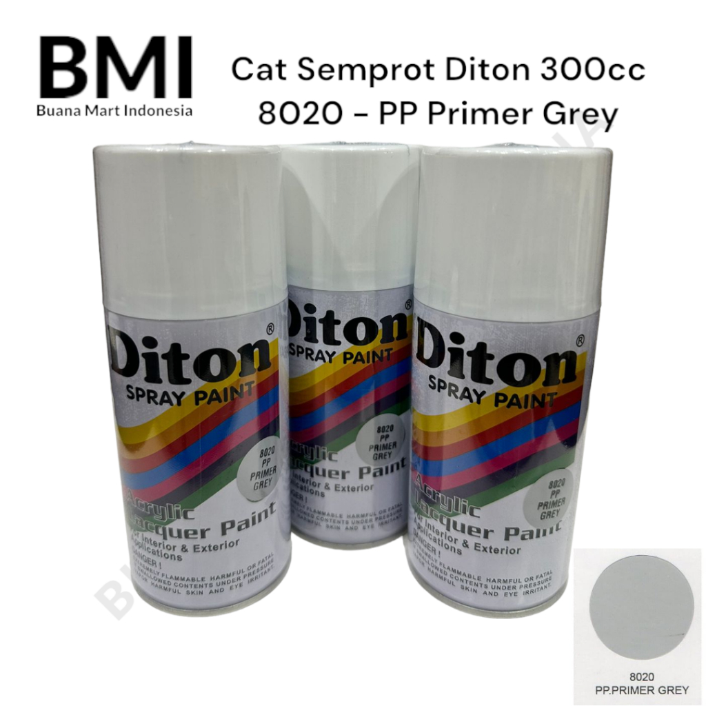 Jual Pilox DITON 300cc | 8020 PP Primer Grey 300ml | Pilok Cat Semprot ...