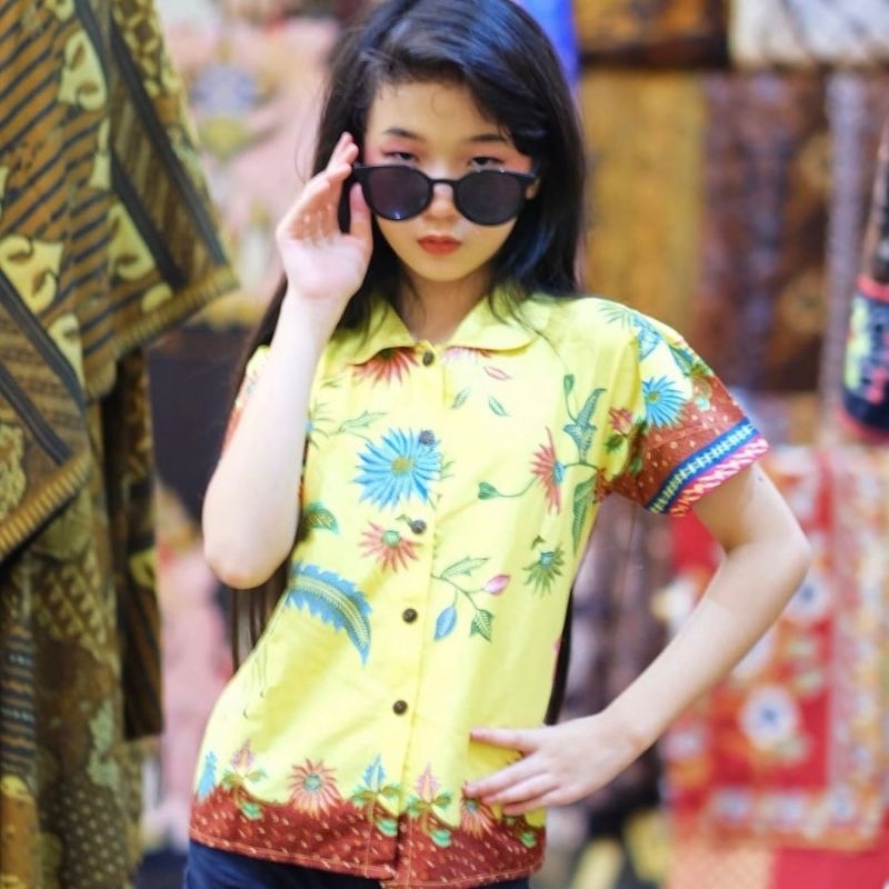 Jual BLUS BATIK ANAK SOFT MATAHARI BAHAN HALUS PRIMIS BERKERAH CANTIK ...