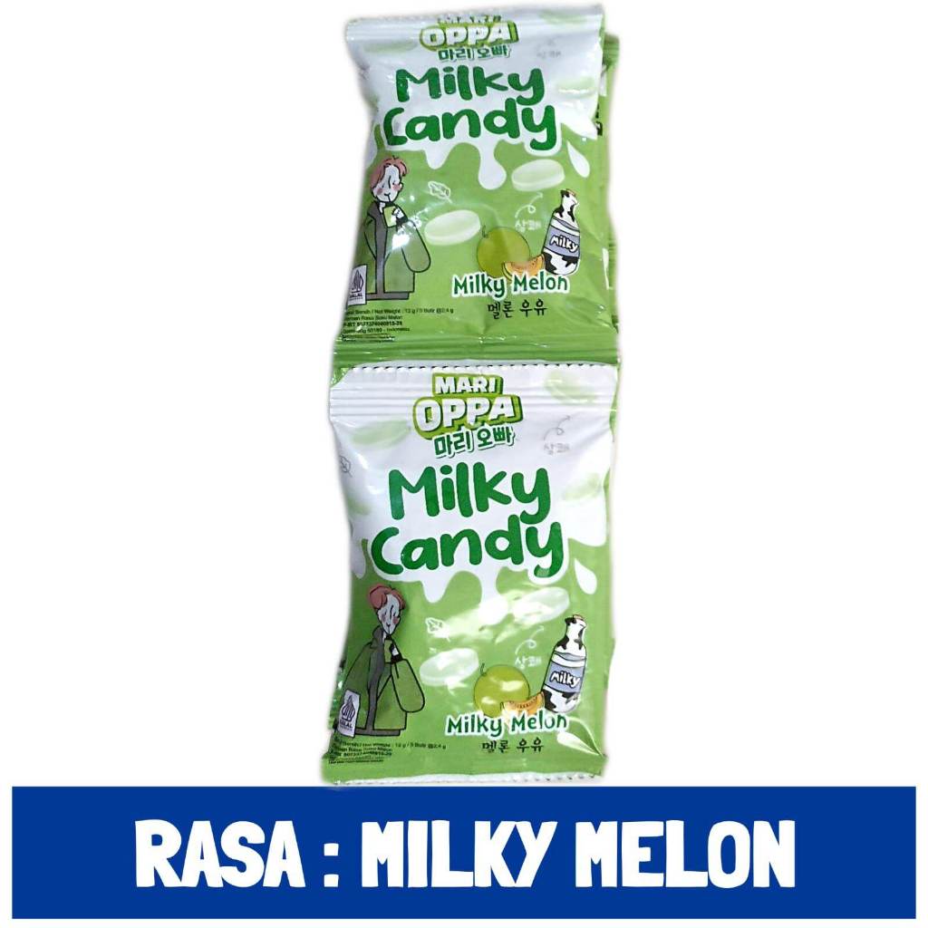 Jual Permen susu milky candy mari oppa rasa MELON murah 1 RENTENG ISI ...