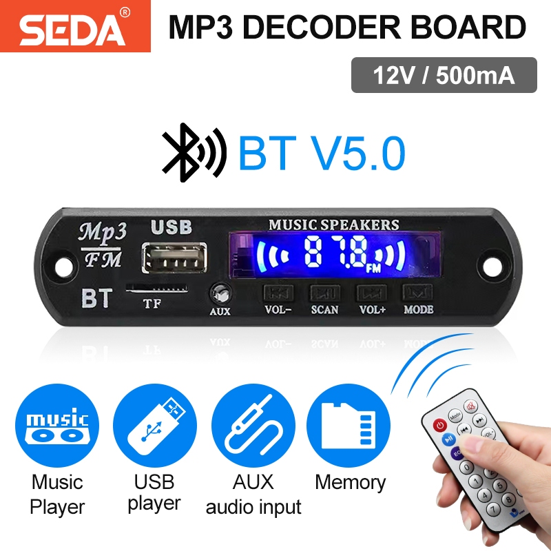 Jual Modul Bluetooth kit mp3 Usb AUX FM RADIO 12volt original VTF-108BT ...