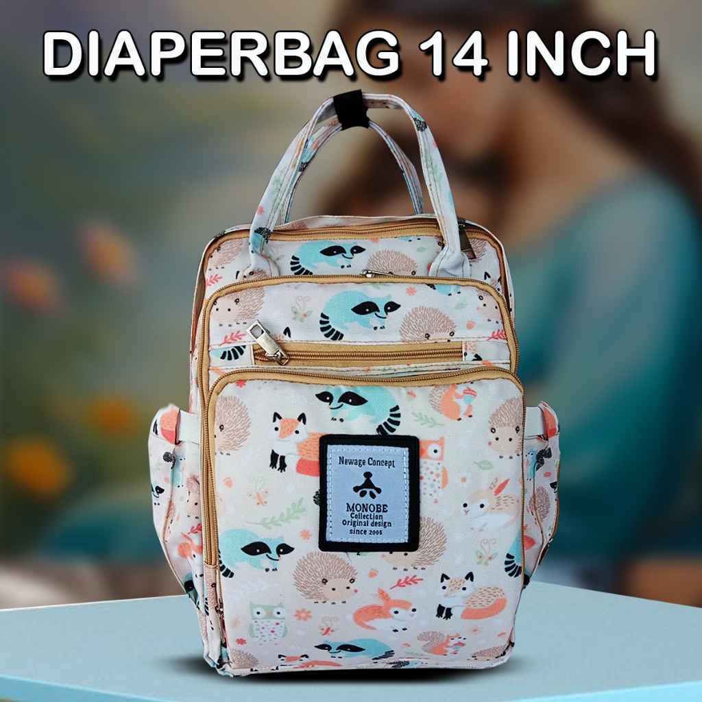 Jual Diaper Bag MONOBE Ukuran 14 Inch Sekat Lengkap / tas out door baby ...