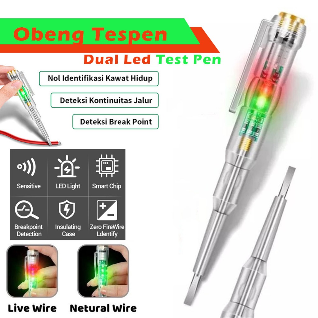 Jual Testpen Obeng Alat Tes Listrik Minus With Indicator Tespen Obeng ...