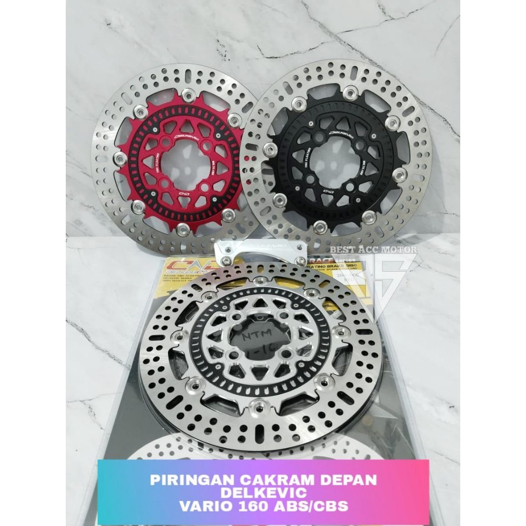 Jual PIRINGAN CAKRAM DEPAN DELKEVIC 260MM VARIO 160 ABS DISC DEPAN DND ...
