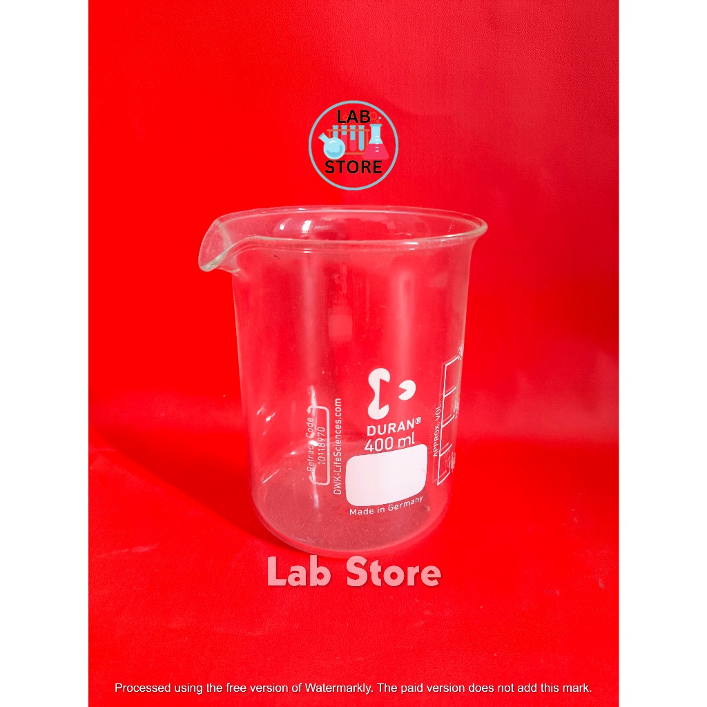 Jual Beaker / Beaker 400ml Duran / Beaker Glass 400ml / Gelas Kimia ...