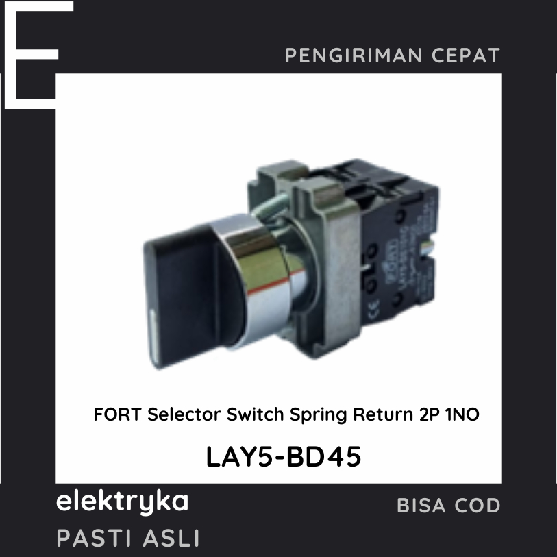 Jual FORT Selector Switch Spring Return (Diputar Balik Lagi) 2 Posisi ...