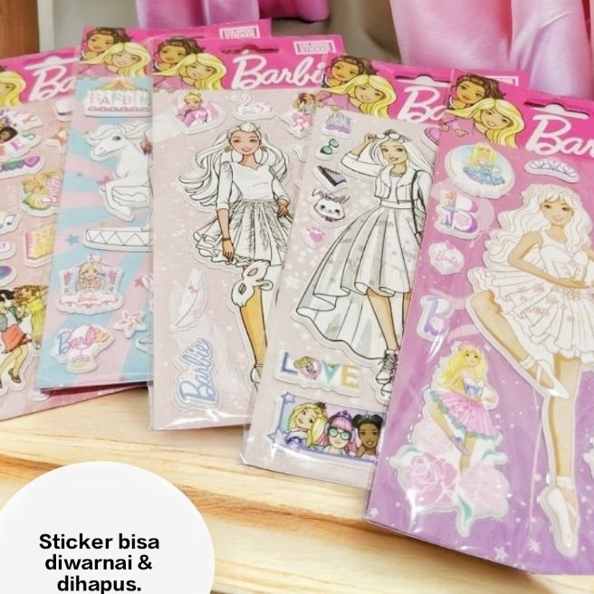 Jual KP8 shoppinghappyid Stiker Anak Tempelan Mewarnai Barbie Coloring ...