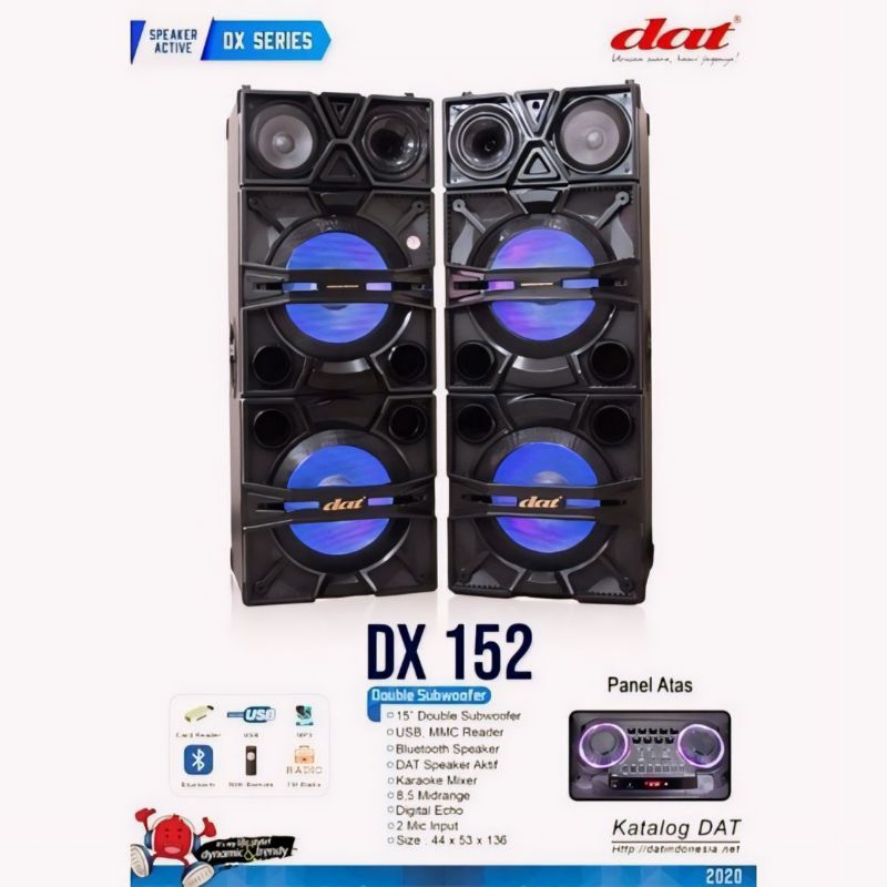 Jual SPEAKER DAT DX 152 DOUBLE SUBWOOFER | Shopee Indonesia