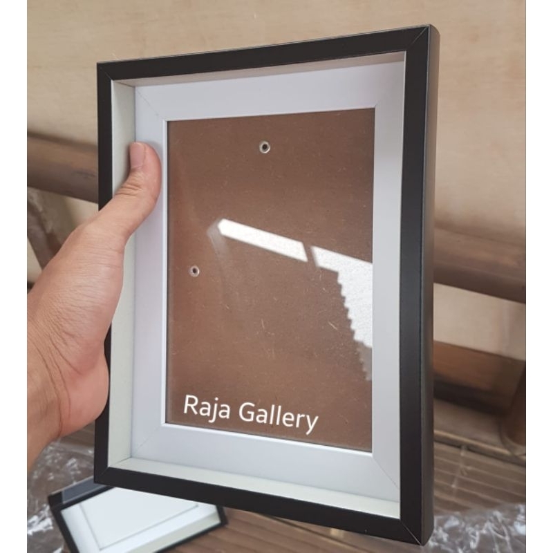 Jual Bingkai / Frame Box Double Frame Lis Putih - Pigura Minimalis - 6R 8R 10R 12R 17R 20R 24R ...