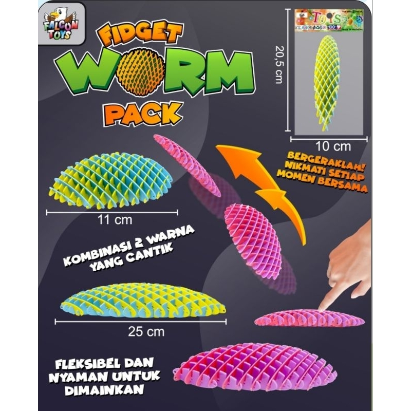Jual Mainan Fidget Disc Lentur / Mainan Viral Worm Fidget | Shopee ...