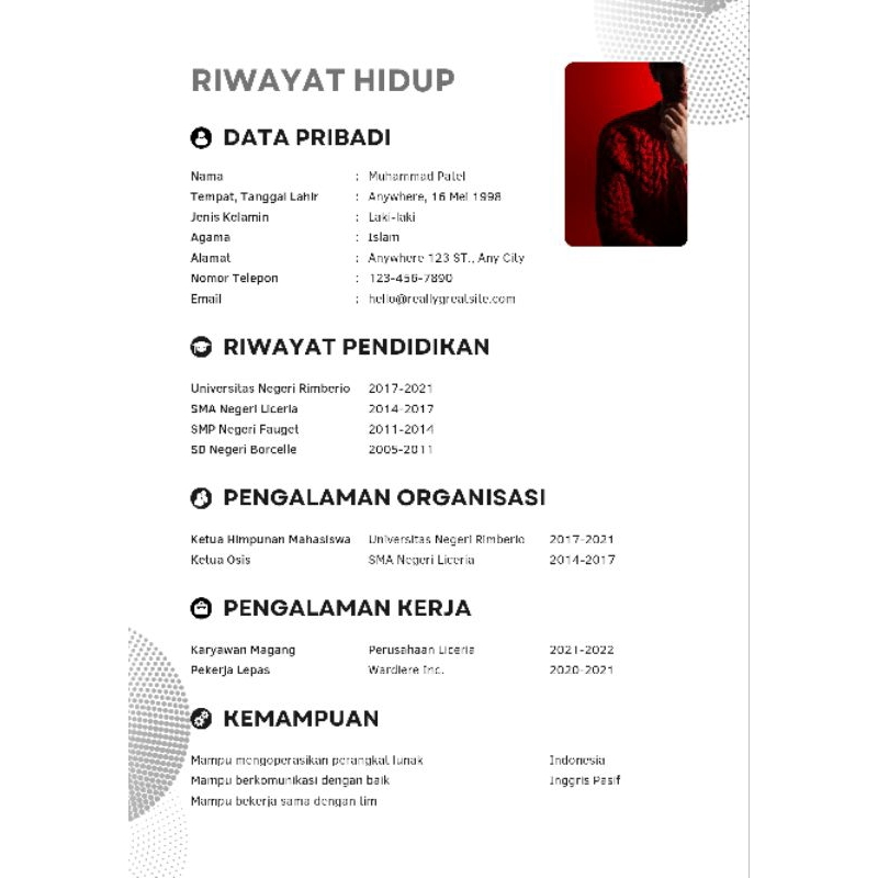 Jual JASA PEMBUATAN DESAIN CV / Curriculum Vitae / Surat Lamaran / Template Desain | Shopee ...