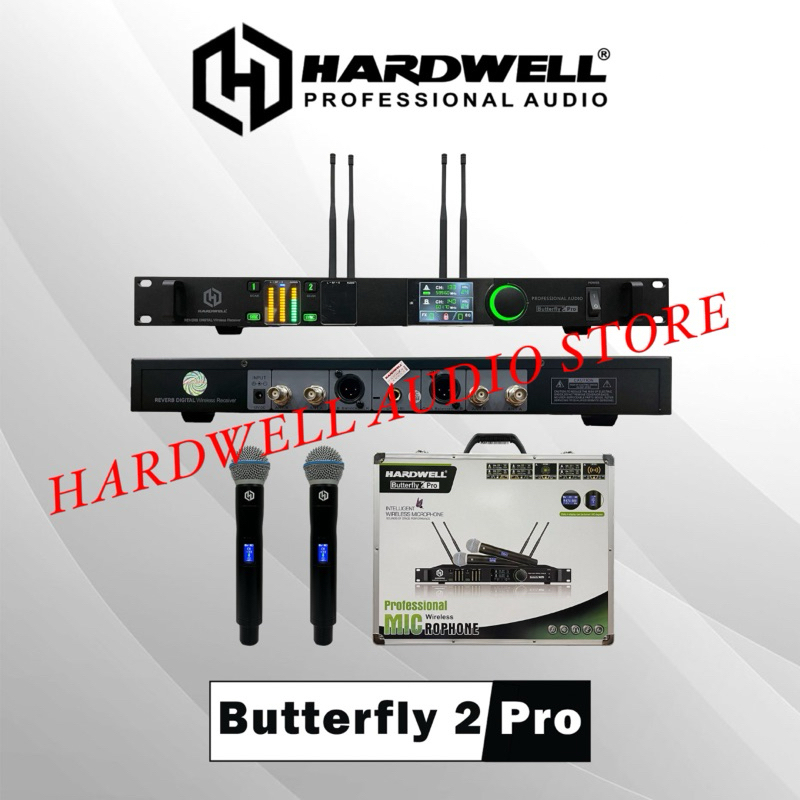 Jual Mic Wireless Hardwell Butterfly 2 Pro Original Double Mic Handheld ...