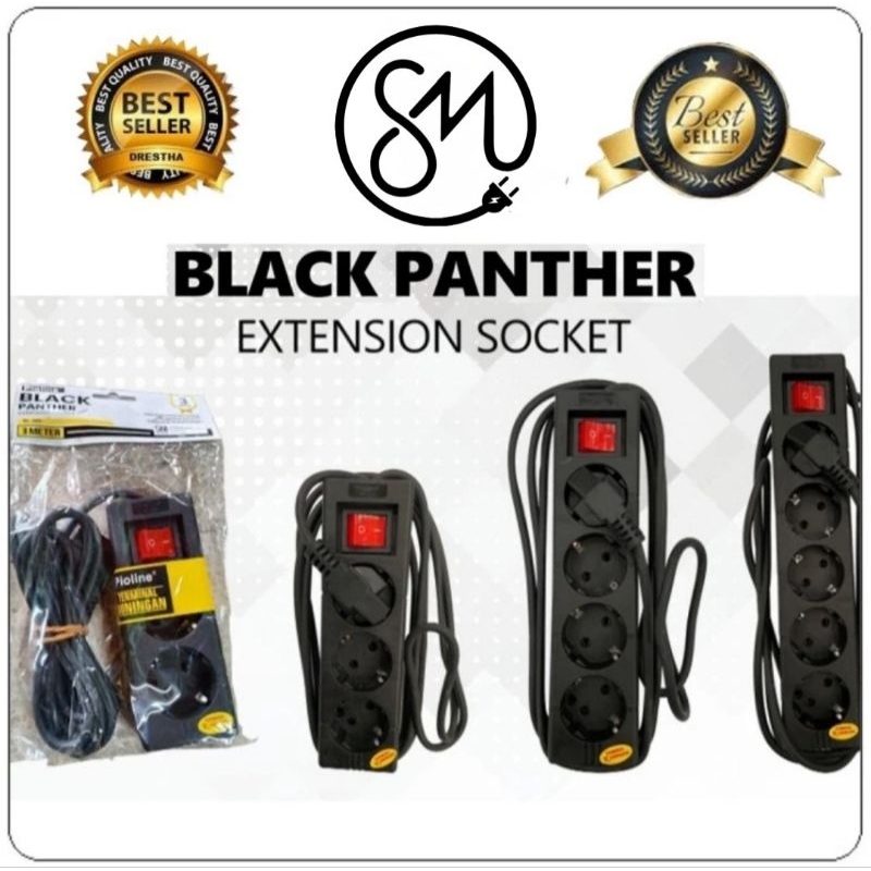 Jual cok sambung Pioline 2 3 4 5 lb saklar 2 meter kabel Black Panther ...
