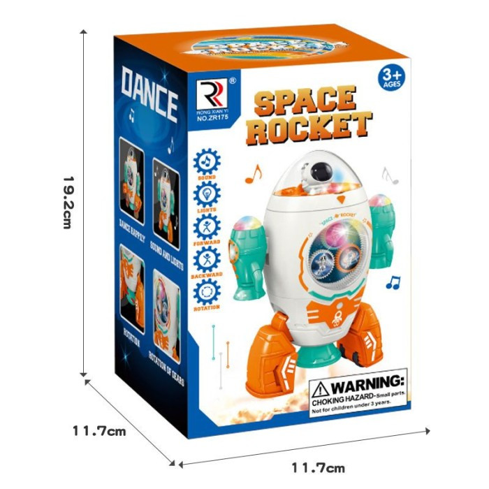 Jual Mainan Anak Space Rocket Robot Roket Musik & Lampu Berputar 360 ...