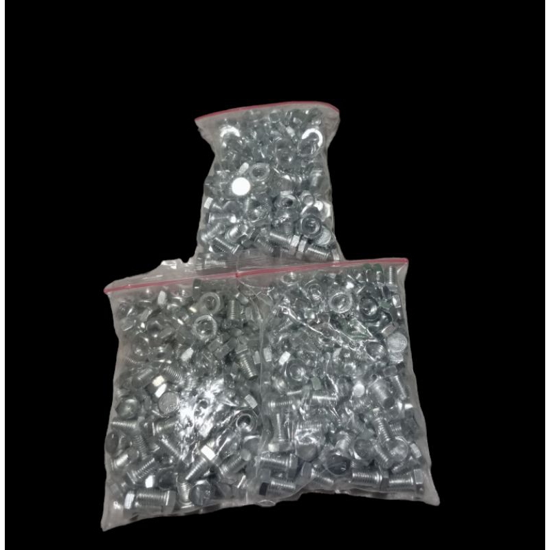 Jual Mur + baud siku lubang 8x15 mm isi 60 pcs | Shopee Indonesia