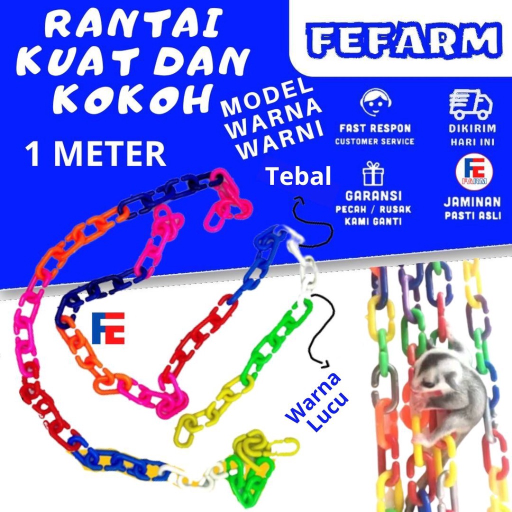Jual TRENDING Mainan Sugar Glider Rantai Oval Penghias Kandang FEFARM ...
