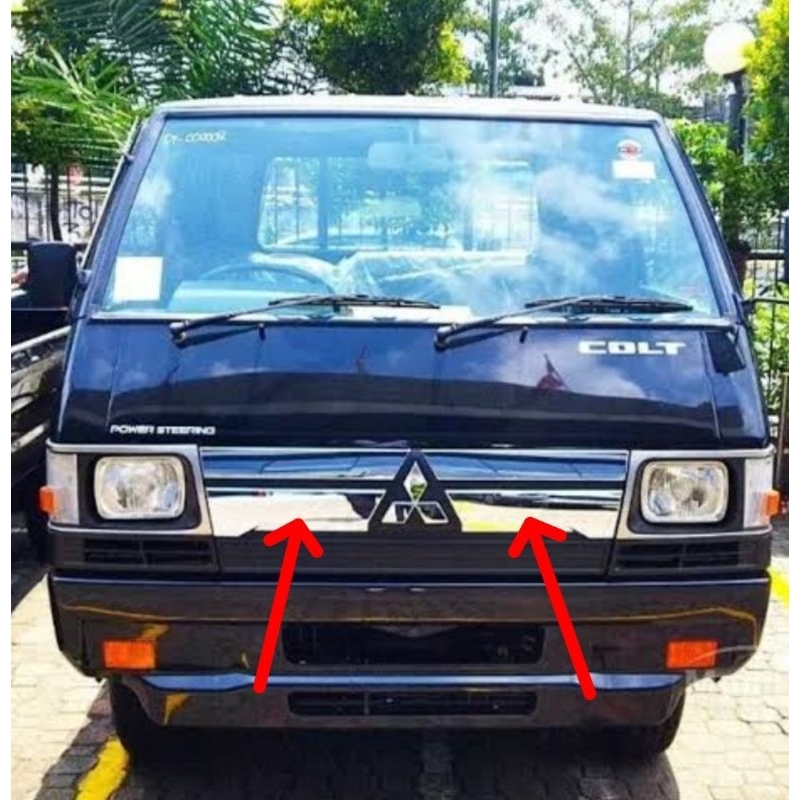 Jual list grill depan radiator plus logo Mitsubishi L300 2023 up ...