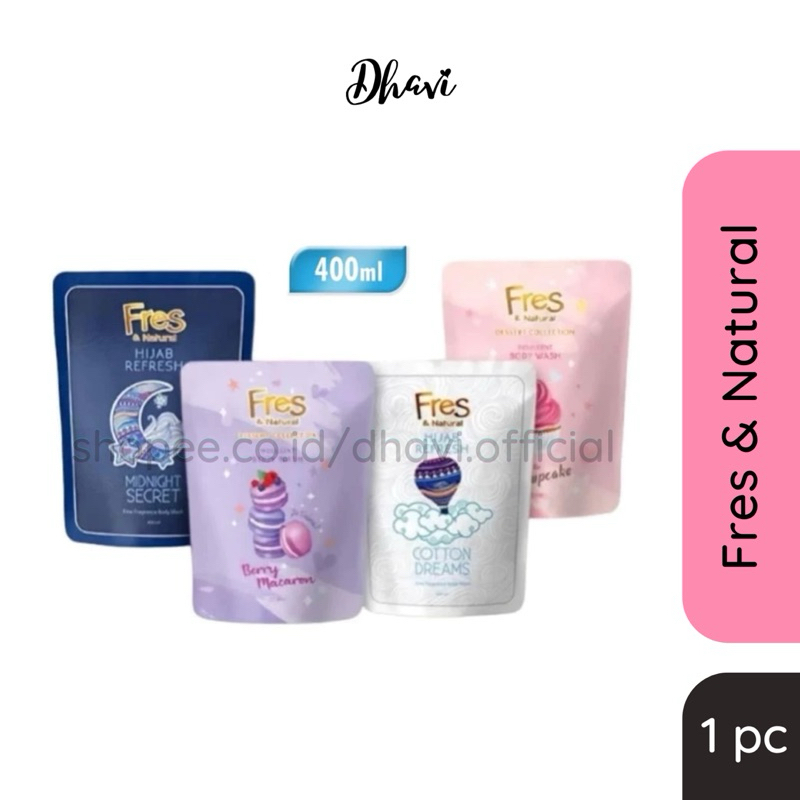 Jual FRES & NATURAL Body Wash Sabun Mandi Cair Refill Pouch Natural ...