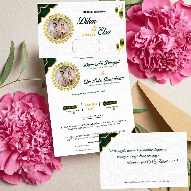 Jual Undangan Pernikahan Simple, ( tanpa preorder ) , (banyak variasi ...