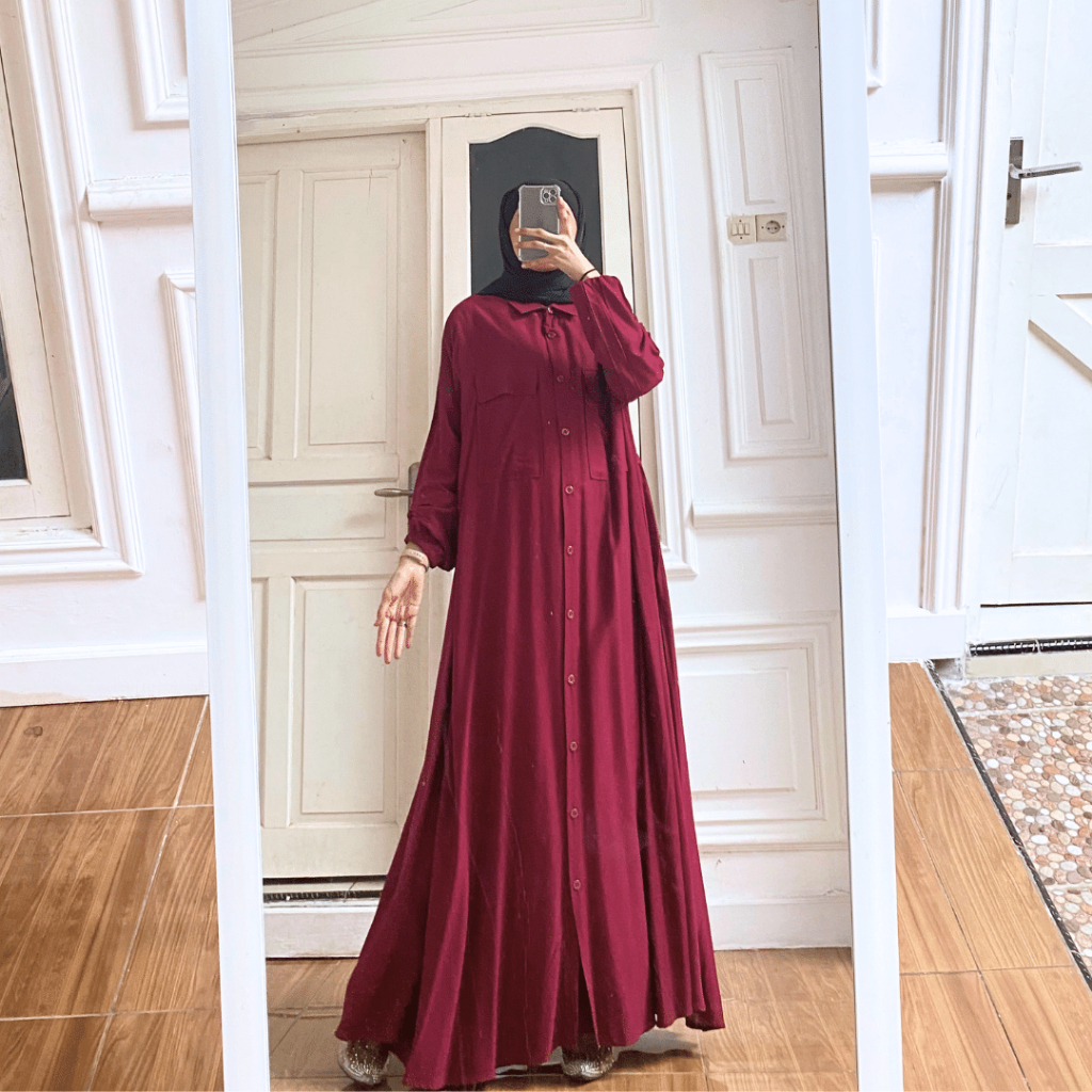 Jual MECCA DRESS - Gamis Kancing Twill Premium Original Busui Friendly ...