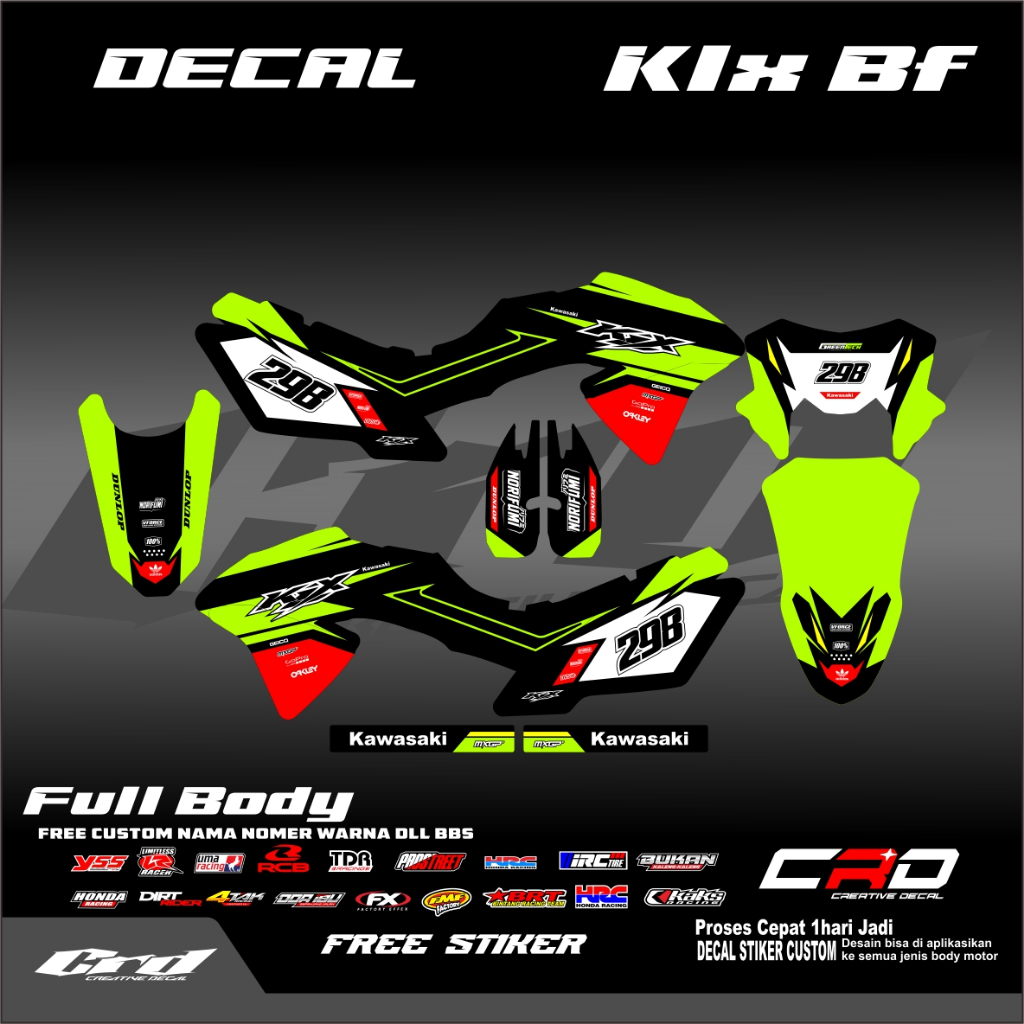 Jual Decal Sticker KLX BF New fullbody terbaru Decal Sticker KLX BF ...