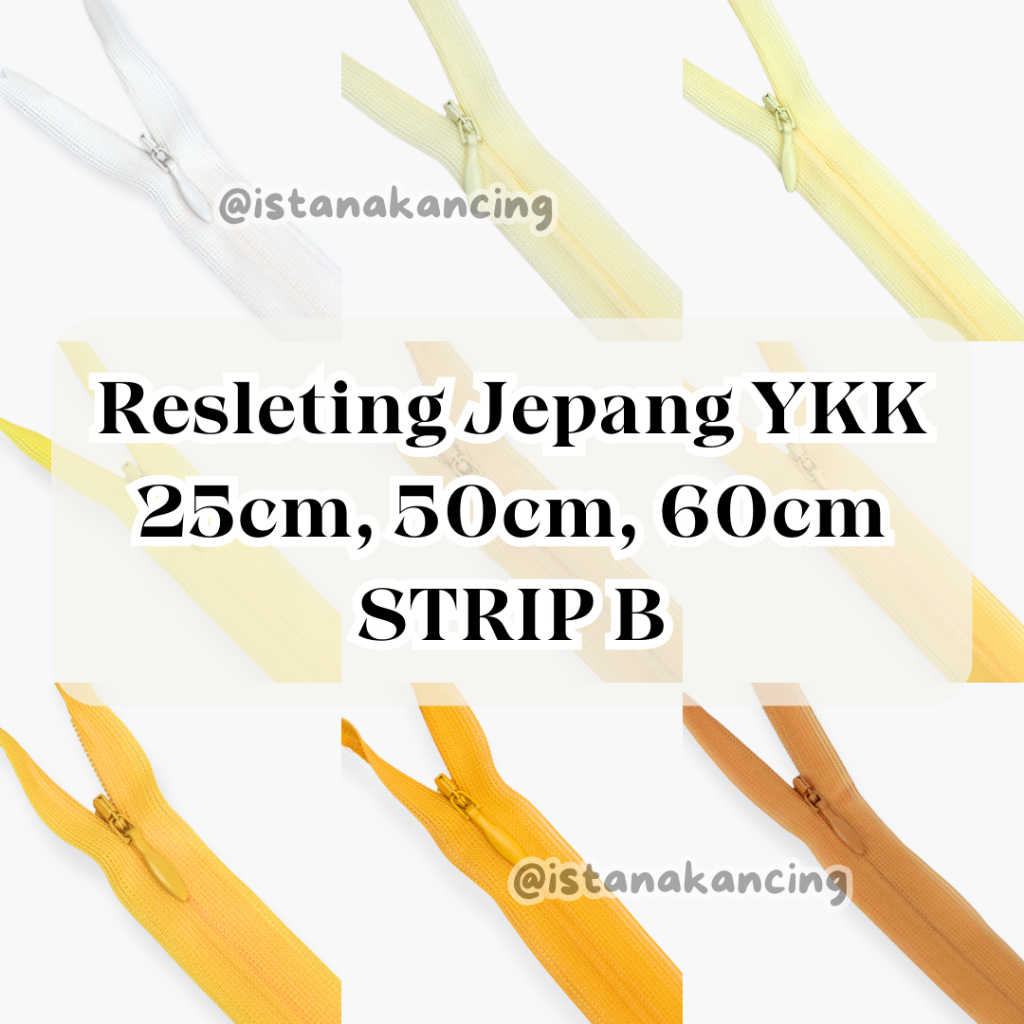Jual Resleting Jepang YKK | Ukuran 25cm 50cm 60cm Original YKK Premium Zipper Jepang Strip B ...