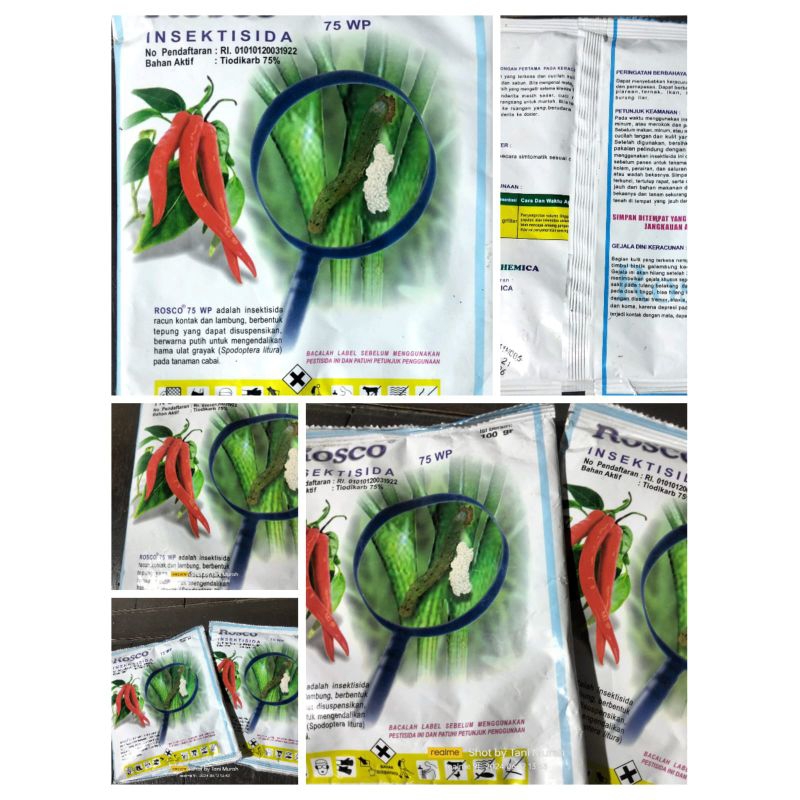 Jual ROSCO 75 WP tiodikarb 100 gram Original Basmi ulat dan busukkan ...