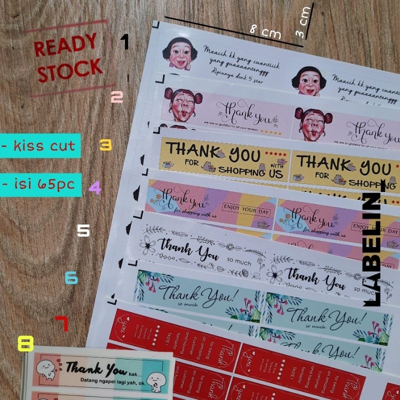 Jual READY Stiker Kromo 65pc stiker thank you stiker review stiker lucu ...