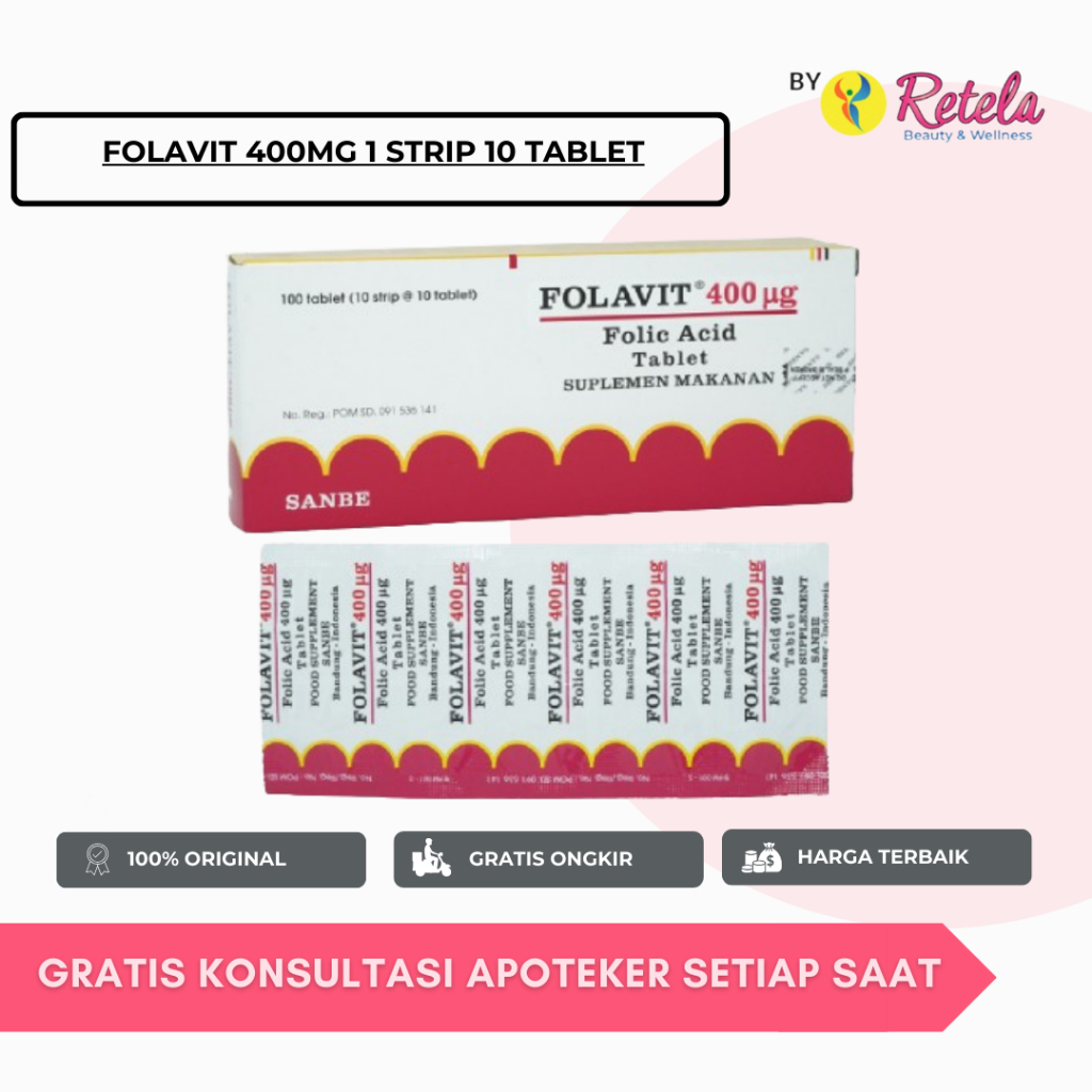 Jual FOLAVIT 400MG 1 STRIP 10 TABLET | Shopee Indonesia