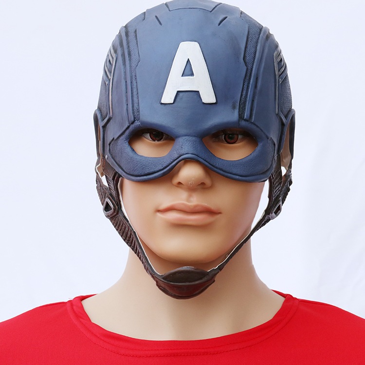 Jual Spesial Topeng Cosplay Marvel Captain America Tudung Latex ...