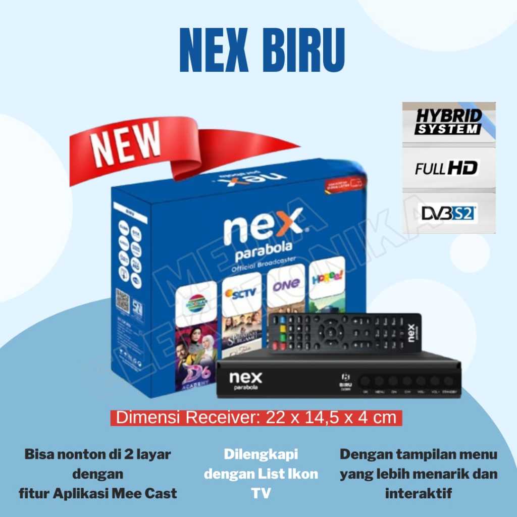 Jual RECEIVER NEX PARABOLA BIRU SW TERBARU ada Gratis Siaranya | Shopee ...