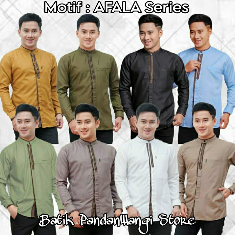 Jual Baju Koko Hadroh Pria Lengan Panjang Spesial Kombinasi Batik Motif ...