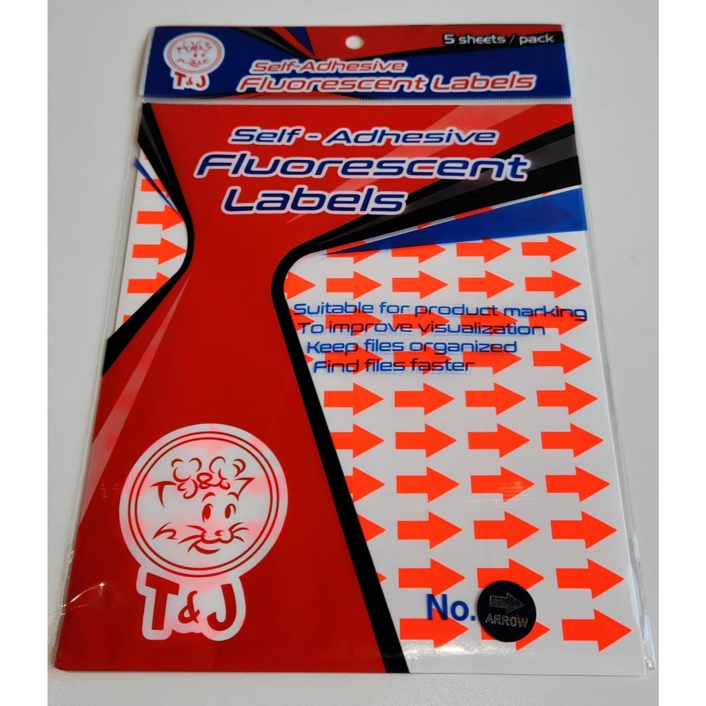 Jual T&J Labels WARNA (FLUORESCENT) ARROW | Shopee Indonesia