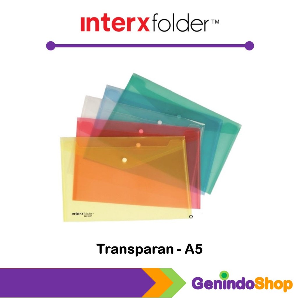 Jual Map Kancing A5 Transparan Interxfolder | Shopee Indonesia