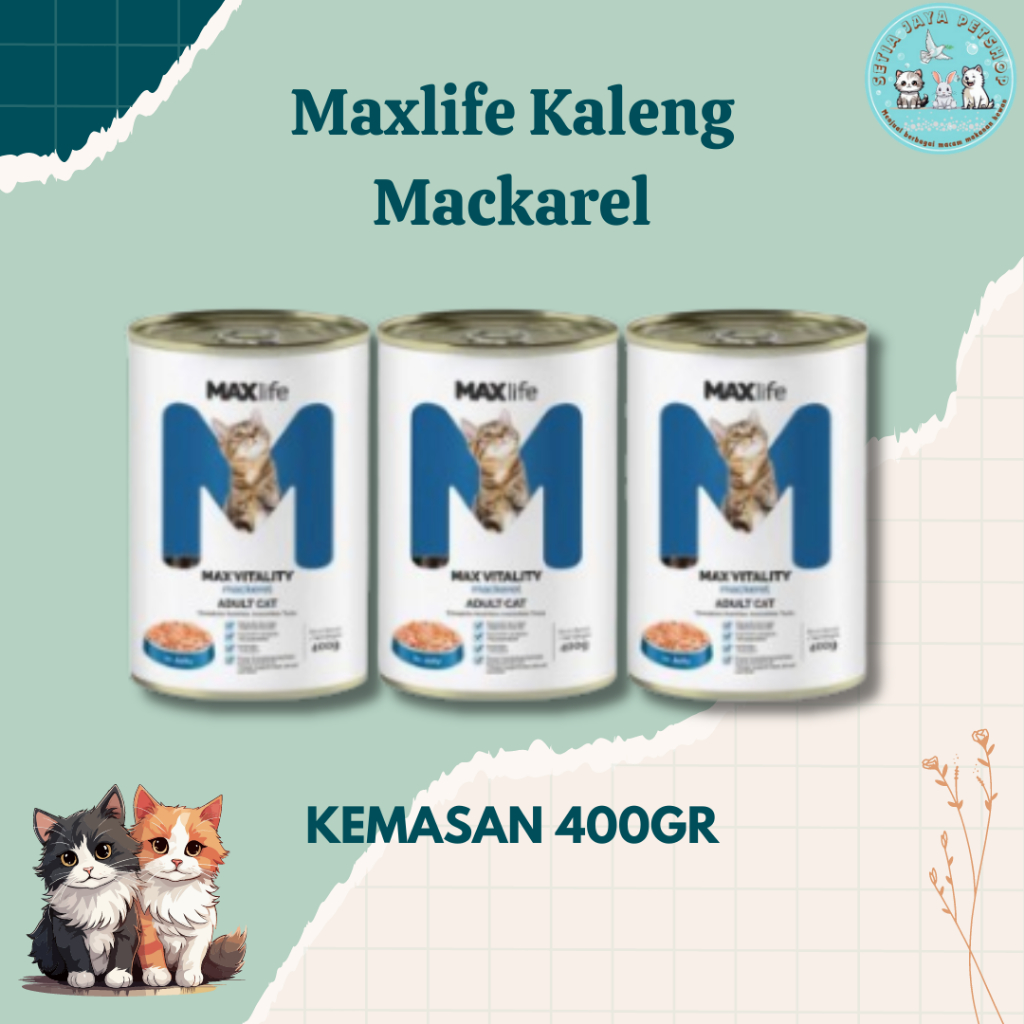Jual PROMO!!! Makanan Kucing - MAXLIFE KALENG WETFOOD CAT MACKAREL 400G ...
