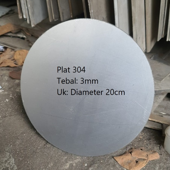 Jual Plat stainless steel 304, tebal 3mm (3 mm) 0.3cm | Plate MURAH ...