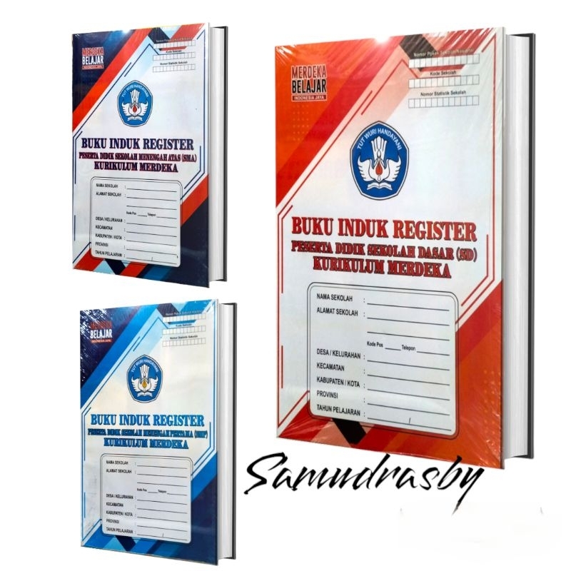 Jual BUKU INDUK REGISTRASI PESERTA DIDIK SD,SMP,SMA, KURIKULUM MERDEKS ...