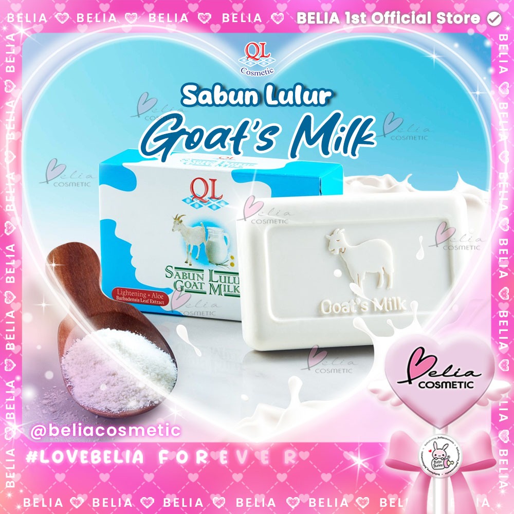 Jual BELIA QL Cosmetic Sabun Lulur Goat Milk | Sabun Putih 100g ️BPOM ...