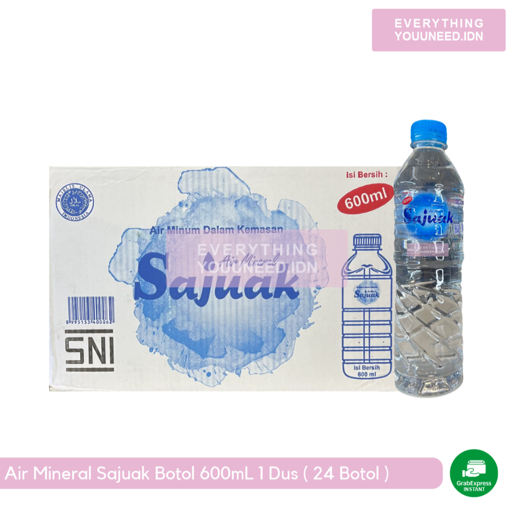 Jual Sajuak Air Mineral Kemasan Botol 600 mL 1 Dus isi 24 Botol | Shopee Indonesia